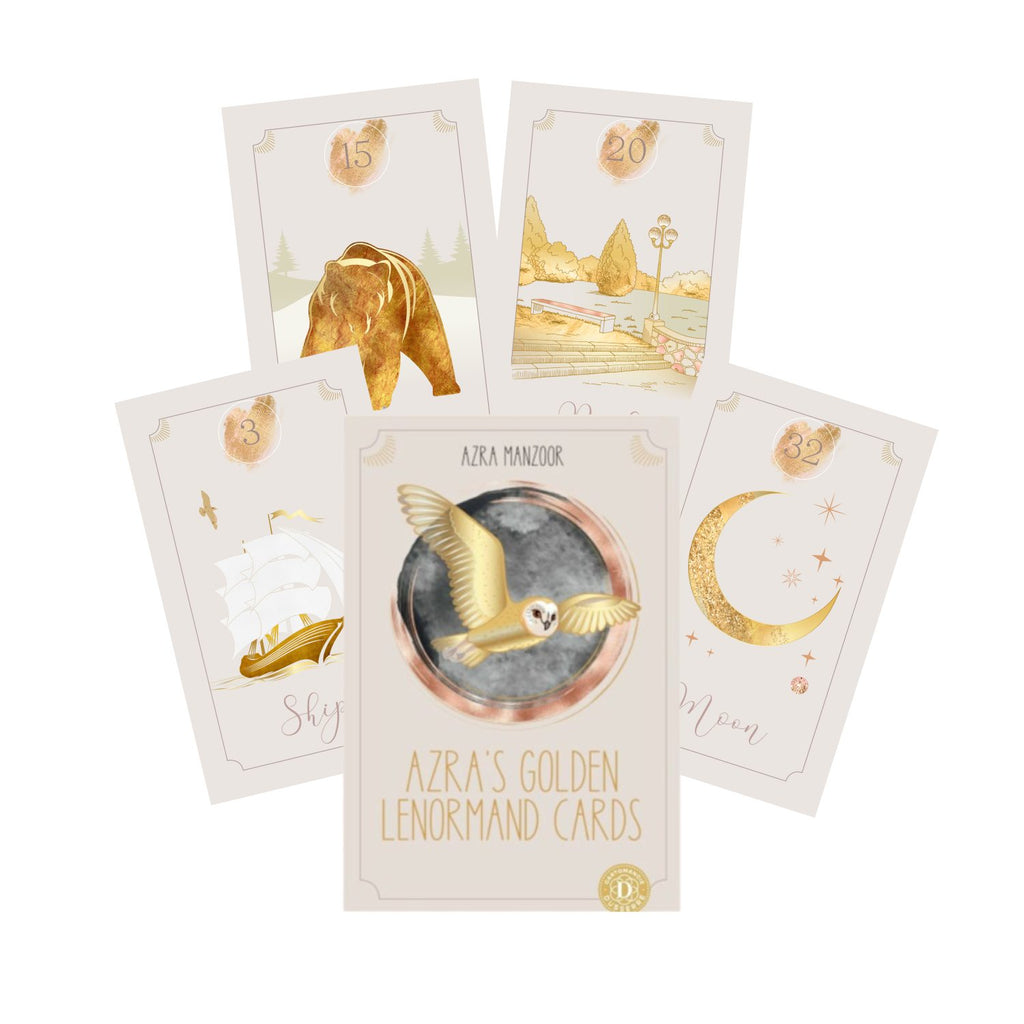 Azra’s Golden Lenormand Cards - Azra Manzoor -- Kauppa Tarotpuoti